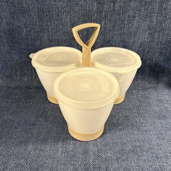 Tupperware | Kitchen | Vintage Tupperware 7573 Almond Condiment Caddy ...